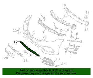 213-885-70-00 - Bumper Trim 2017-2020 Mercedes-Benz | AutoNationParts.com