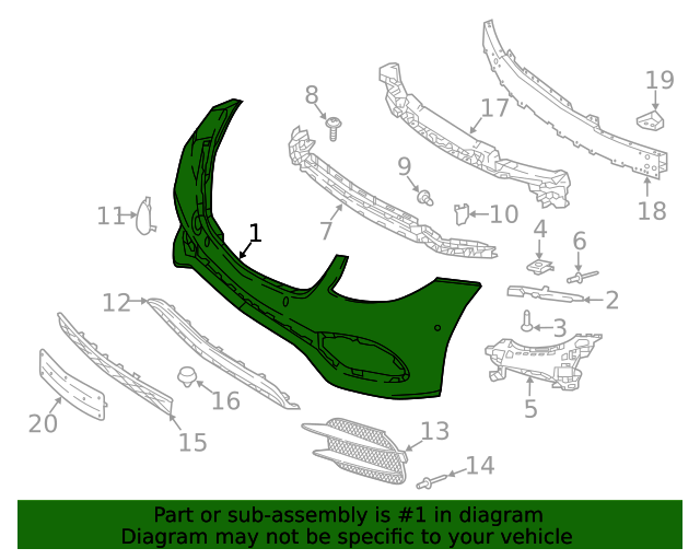 Exchange Trim, Bumper 213-885-27-00-64-9999 | MB OEM Parts