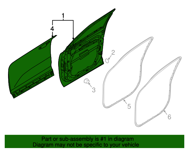 76003-C6000 - Door Shell 2016-2020 Kia Sorento | Kia.Parts Store