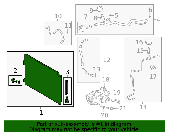 2019-2023 Toyota Condenser Assembly 884A0-42040 | OEM Parts Online