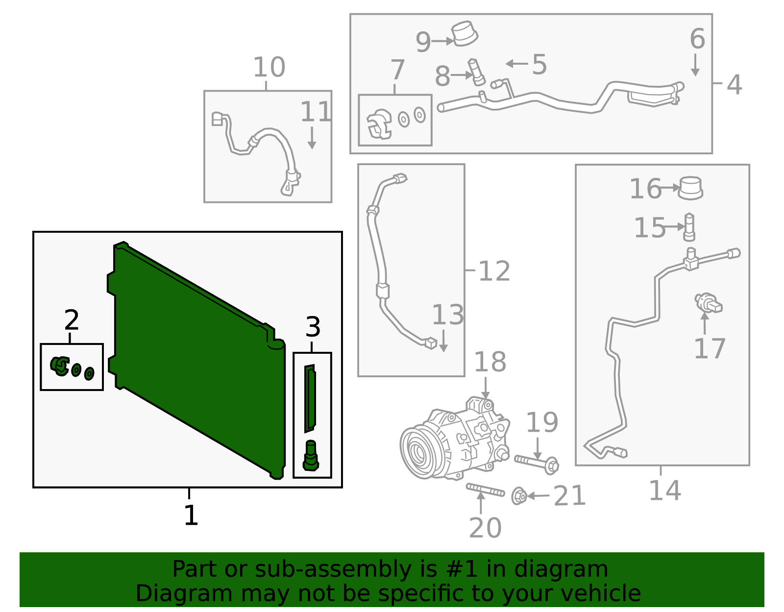 Genuine Toyota Condenser Assembly part# 884A0-0R030 for 2022-2024 ...