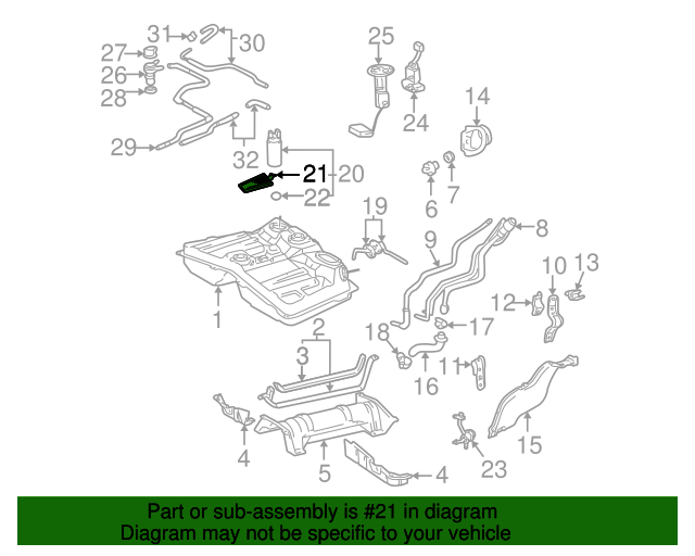 23217-74021 - Filter, Fuel Pump - 1994-2007 Toyota | OEM Genuine Toyota ...