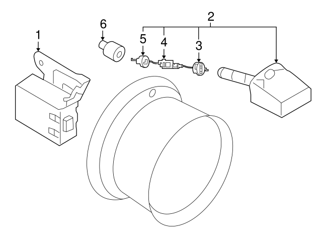 2009-2024 Nissan TPMS Sensor Valve 40704-JK00A | GetOEMParts.com