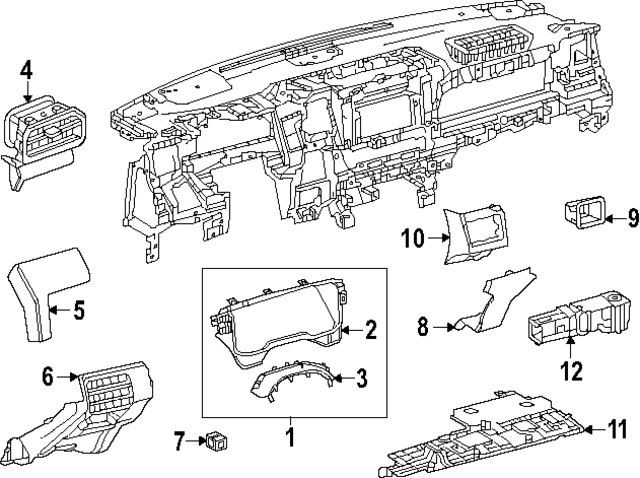 OEM 2024 Toyota Tacoma Air Outlet Vent Part # 55650-AK020 | Modern ...