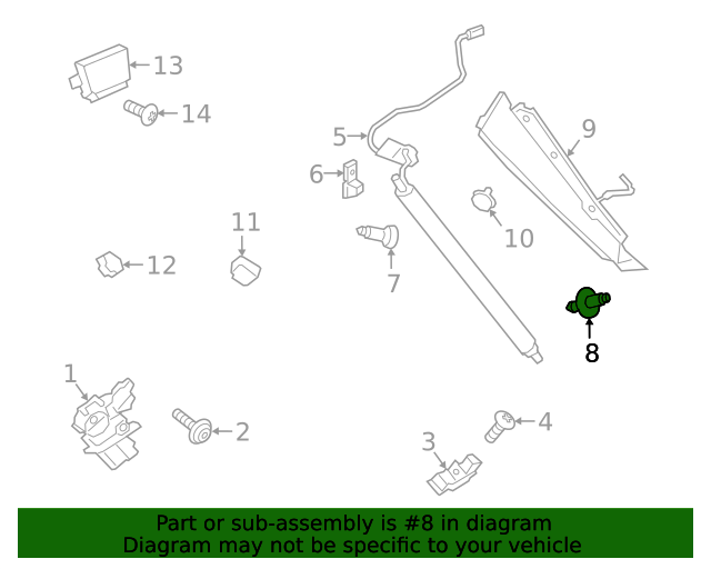Genuine OEM Ford Part - Actuator Ball Stud W721209-S450B | Genuine OEM ...