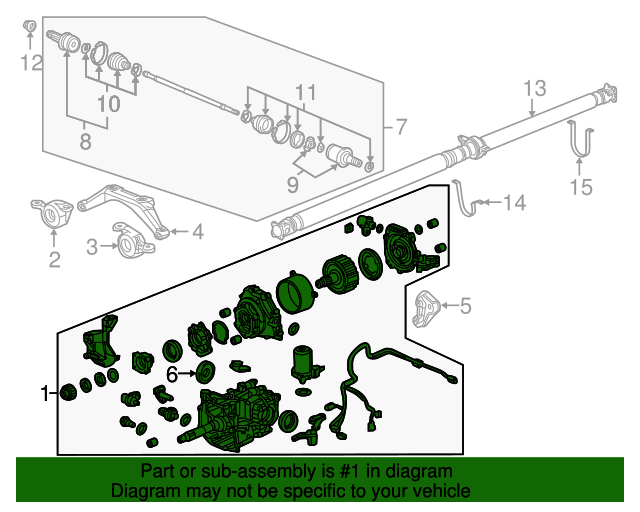 41200-R8D-030 - Carrier Assembly, Rear Differential 2013-2015 Acura RDX ...