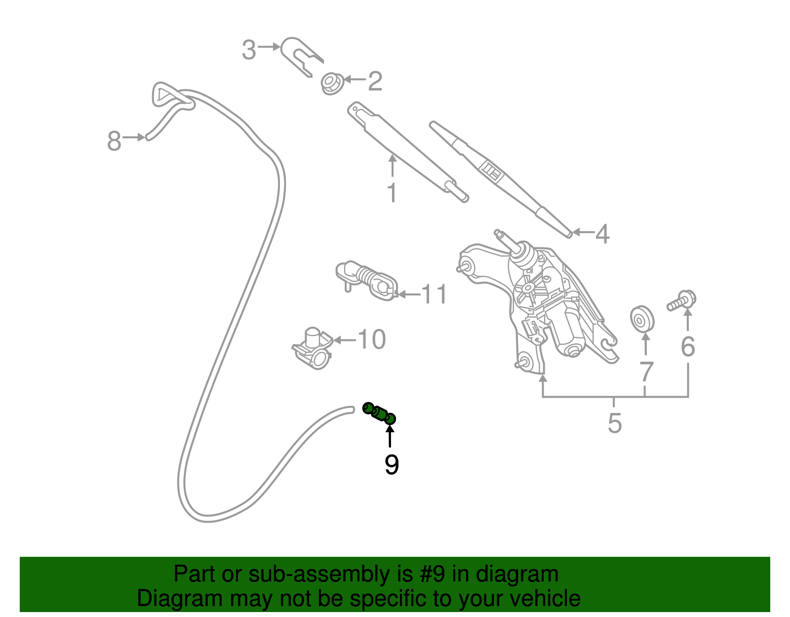98516-21100 - Windshield Washer Hose Connector 2004-2025 Kia | Kia ...
