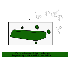 2004-2012 GM Passenger Side Parking and Turn Signal Lamp 19418418 GM ...