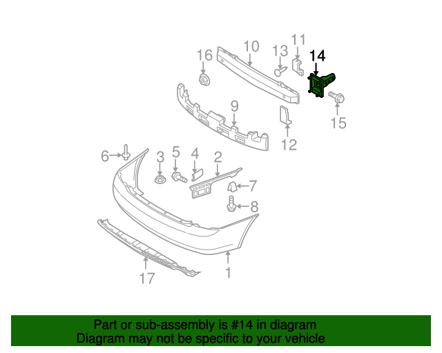 86642-2F000 - Bumper Bracket 2004-2009 Kia | Kia.Parts Store