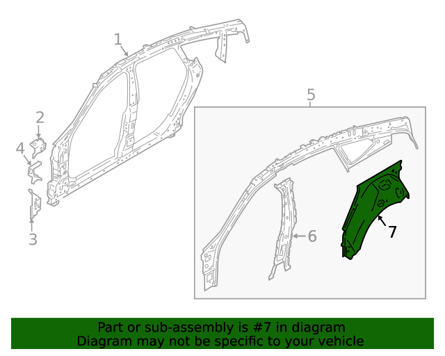 41-00-7-437-459 - Body B-Pillar 2018-2019 BMW 640i xDrive Gran Turismo ...
