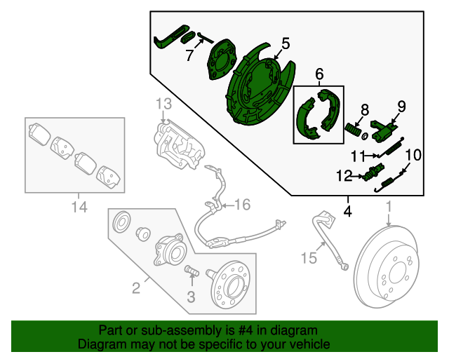 2007-2010 Kia Rondo Brake Assembly 58270-1D000 | OEM Parts Online