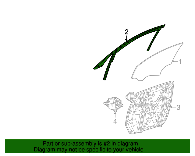 205-725-67-00 - Window Channel 2015-2016 Mercedes-Benz ...