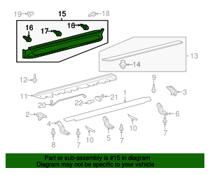 51774-60160-E0 - Running Board Step Pad 2008-2011 Lexus LX570 ...