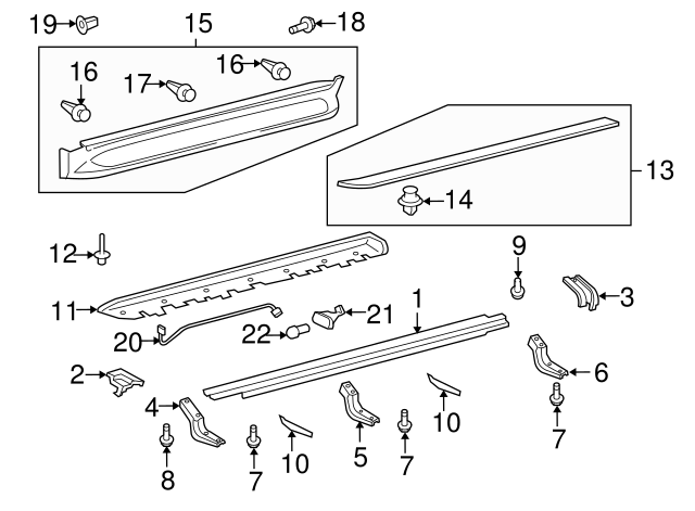 51774-60160-E0 - Running Board Step Pad 2008-2011 Lexus LX570 ...
