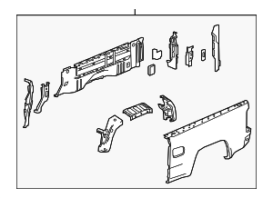 2015-2022 Chevrolet Colorado Passenger Side Pickup Box Outer Side Panel ...