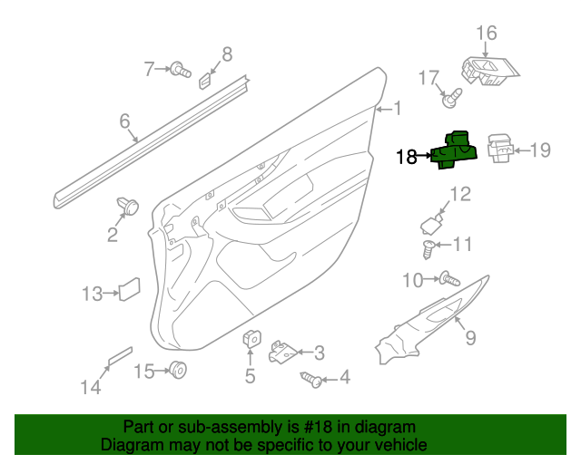 2017-2021 Subaru Impreza Window Switch 83071FL30A | Subaru Online Parts