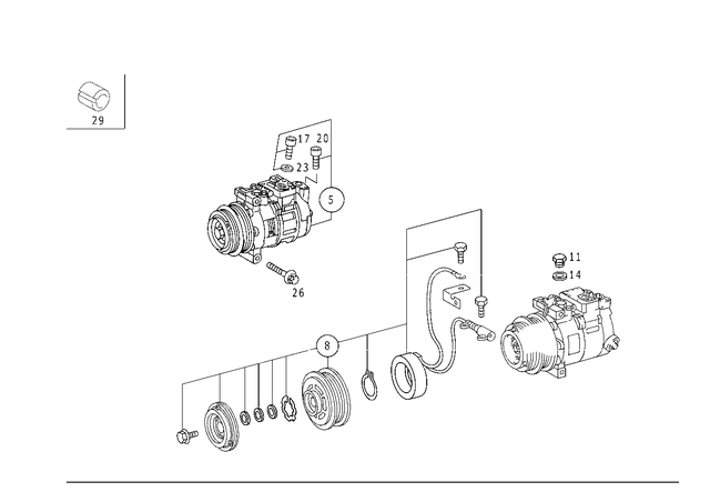 Remanufactured-Compressor - Part #000-230-70-11-80 | Mercedes Parts Center