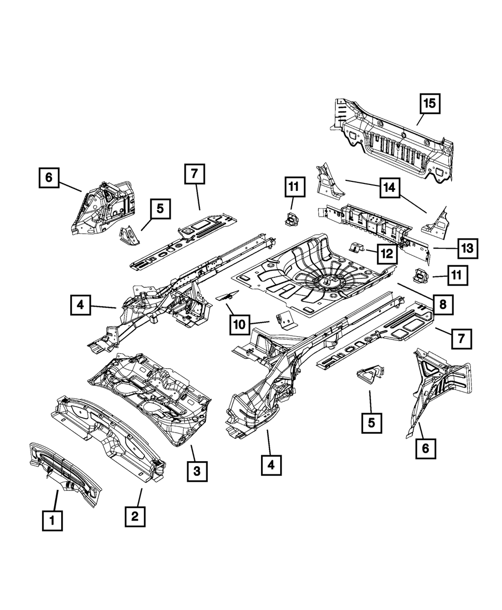 68104636ae - Rear Closure Panel - 2015-2017 Chrysler 200 | World Parts ...