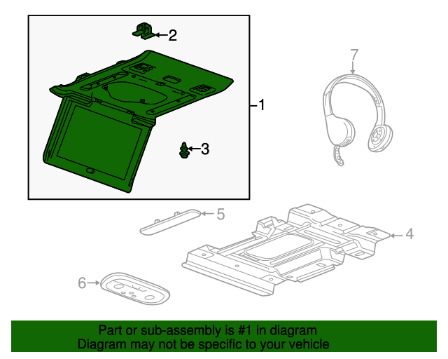 2017-2019 GM Roof Console 84416469 GM | GMPartsDirect.com