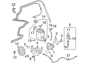 997-347-643-53 - Power Steering Line 2007-2009 Porsche 911 ...