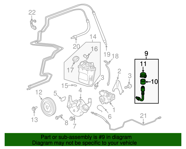 997-347-643-53 - Power Steering Line 2007-2009 Porsche 911 ...