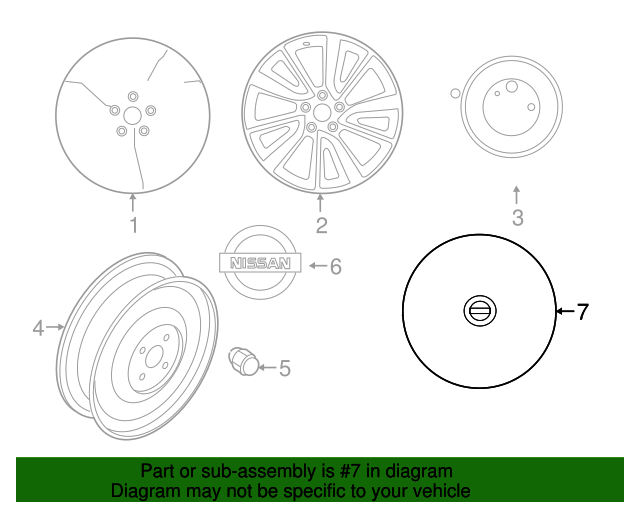 2017-2021 Nissan Rogue Sport Wheel Cover 40315-1KL0B | OEM Parts Online