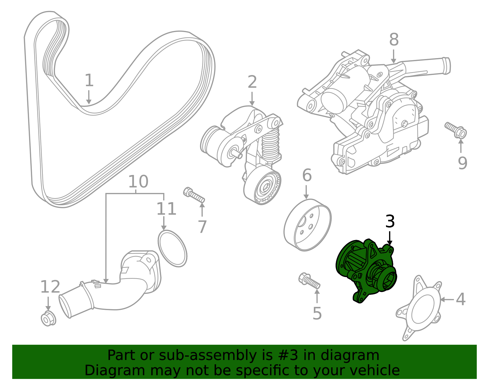 2020-2022 Hyundai Venue Water Pump 25100-2M011 | OEM Parts Online