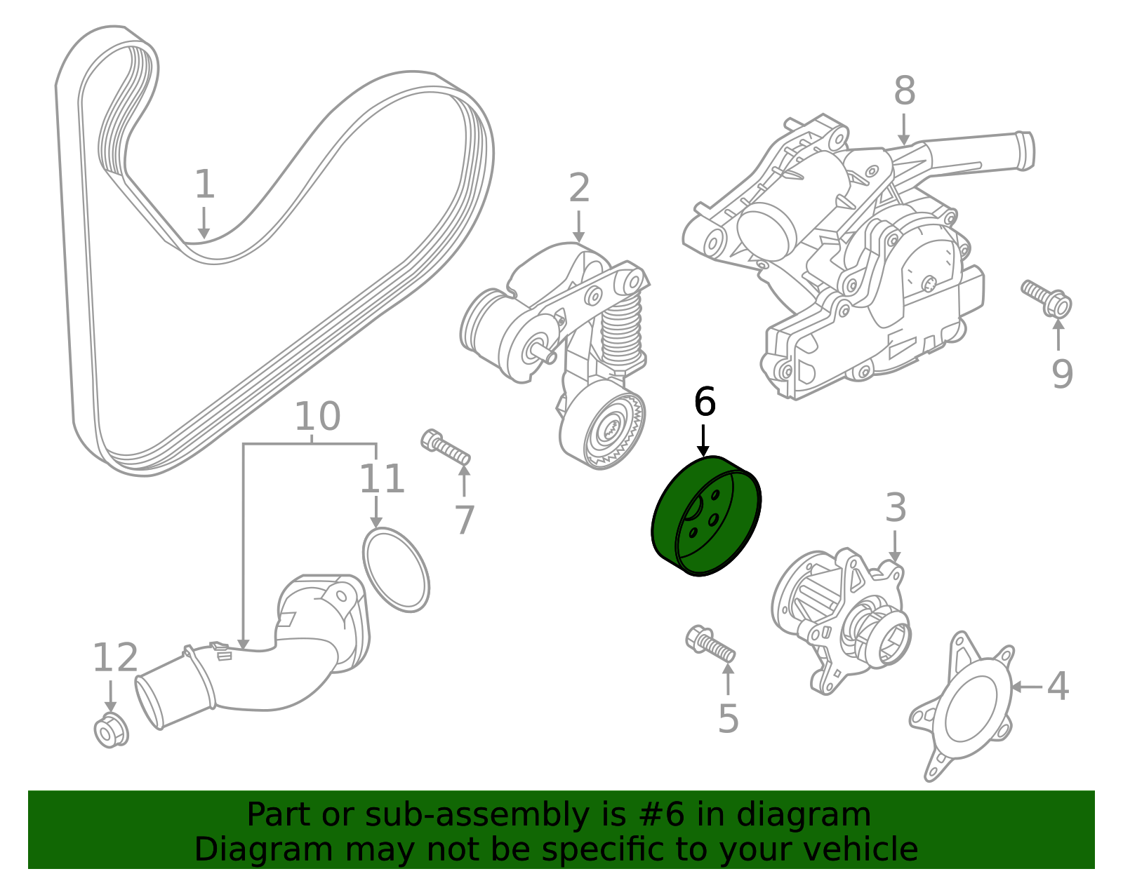 2020-2024 Hyundai Engine Water Pump Pulley 25221-2M010 | World OEM ...