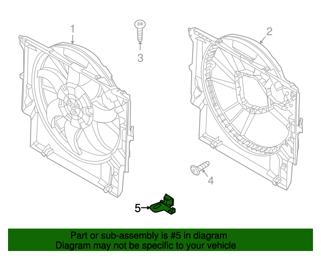 17117521783 - 2007-2016 BMW Inter-Cooler Bracket (17-11-7-521-783 ...