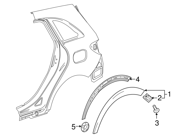 2015-2017 Mercedes-Benz Fender Flare Bracket 242-880-03-14 ...
