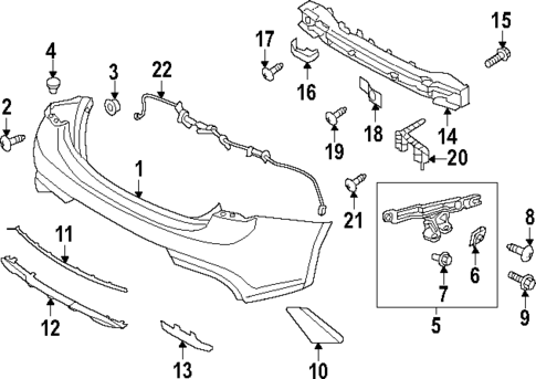 Bumper & Components - Rear for 2023 Kia Rio | OEM Parts Online