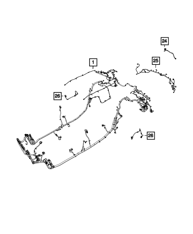 2018 Jeep Compass Rear Fascia Wiring 68294738AE | Mopar eStore