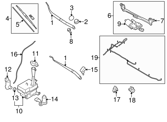 2009-2012 Hyundai Elantra Washer Nozzle 98630-2L100 | OEM Parts Online