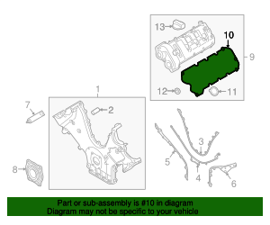 2008-2018 Porsche Valve Cover Gasket 948-105-935-01 | OEM Parts Online