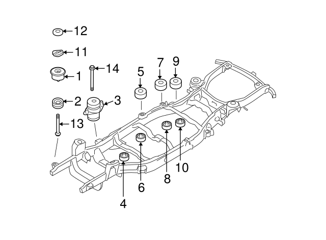 1998-2011 Ford Mount Bolt -N800442-S436 | TascaParts.com