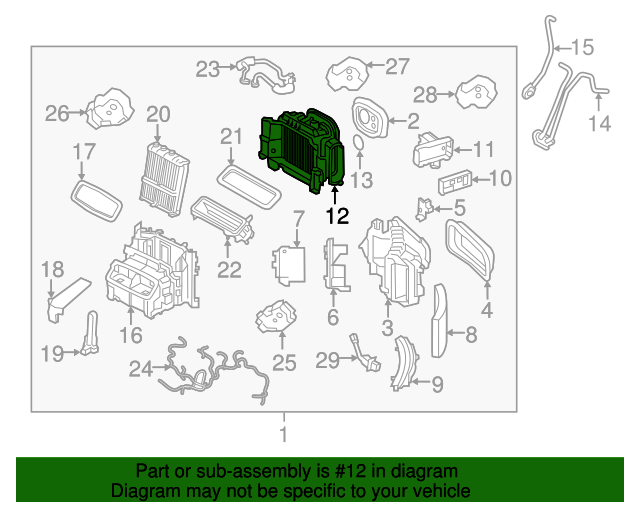 2016-2024 Volvo Evaporator Core 32392952 | OEM Parts Online