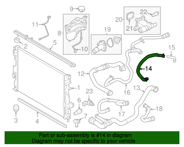 Genuine OEM By-Pass Hose Part# LR062305 Fits 2012-2017 Land Rover: Up ...