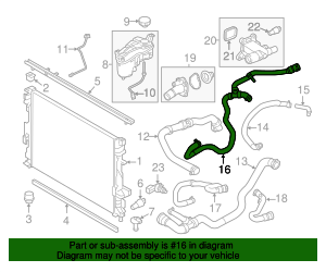 2012-2017 Land Rover Outlet Hose LR035435 | OEM Parts Online