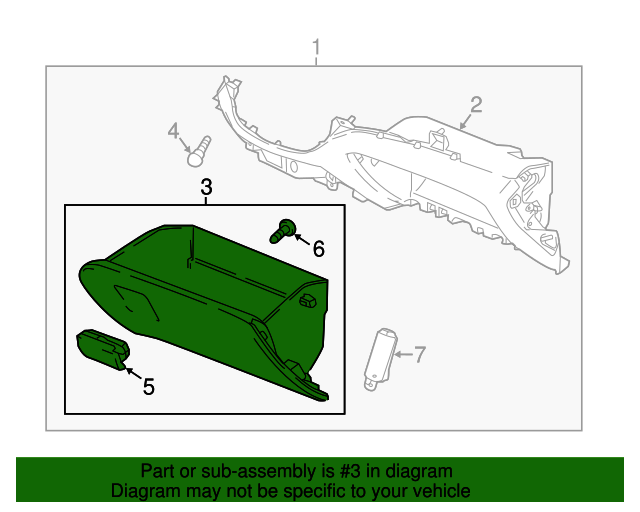 2018-2023 Chevrolet Traverse Glove Box 84290687 | GM Parts Center
