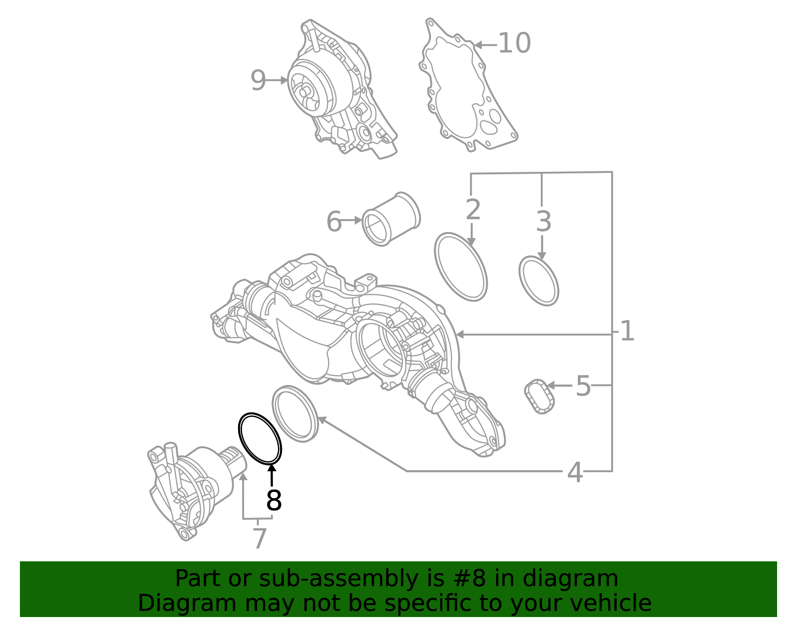 2018-2025 Audi Engine Coolant Thermostat Housing O-Ring WHT-008-508 ...