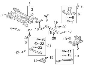 2008-2015 Mitsubishi Lancer Lower Control Arm 4113A049 | QuirkParts
