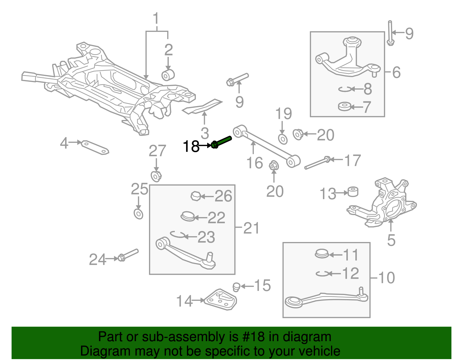 4117A018 - Lateral Arm Bolt 2007-2015 Mitsubishi | Mitsubishi Direct Parts