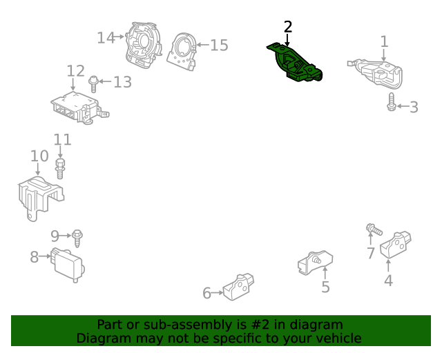 77930-THR-B21 - Ft Impact Sensor 2018-2024 Honda Odyssey | Honda Parts ...