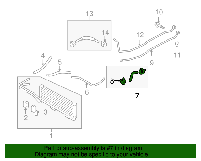 25420-2M010 - Automatic Transmission Oil Cooler Hose 2010-2012 Hyundai ...