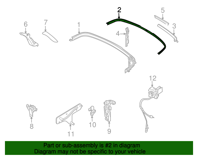 54-34-7-375-320 - Molding Right rear chrome with the rubber - 2009-2015 ...