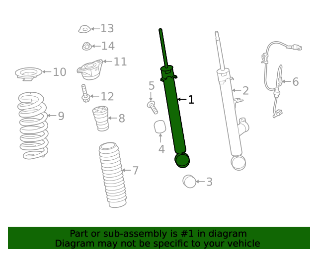 52611-TJB-A02 - Shock Absorber 2019-2024 Acura RDX | AutoNation Parts