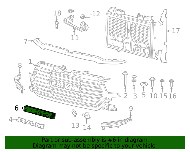 6RL68DX9AA - Front Seat Back Cover Right - 2018 Jeep Grand Cherokee ...