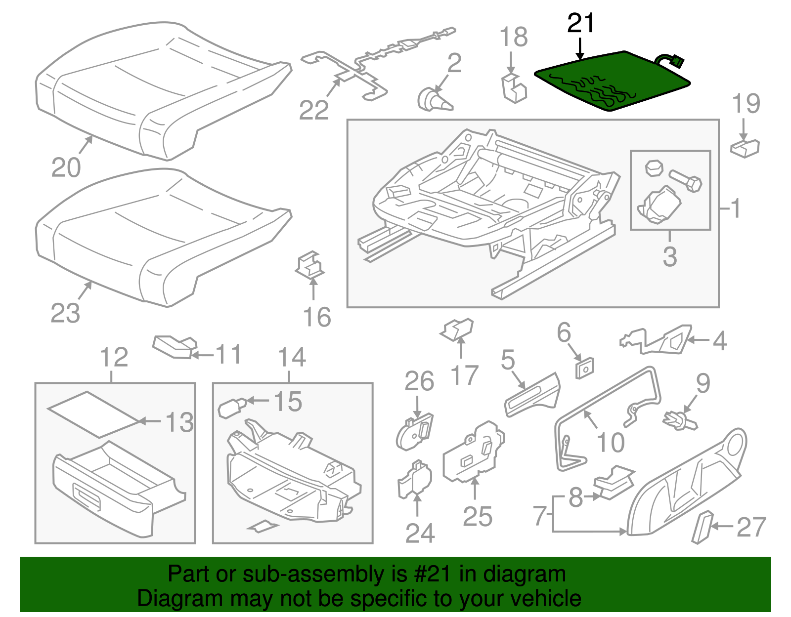 2015-2021 Volkswagen Seat Cushion Heater 5GM-963-555-D | OEM VW Parts Haus