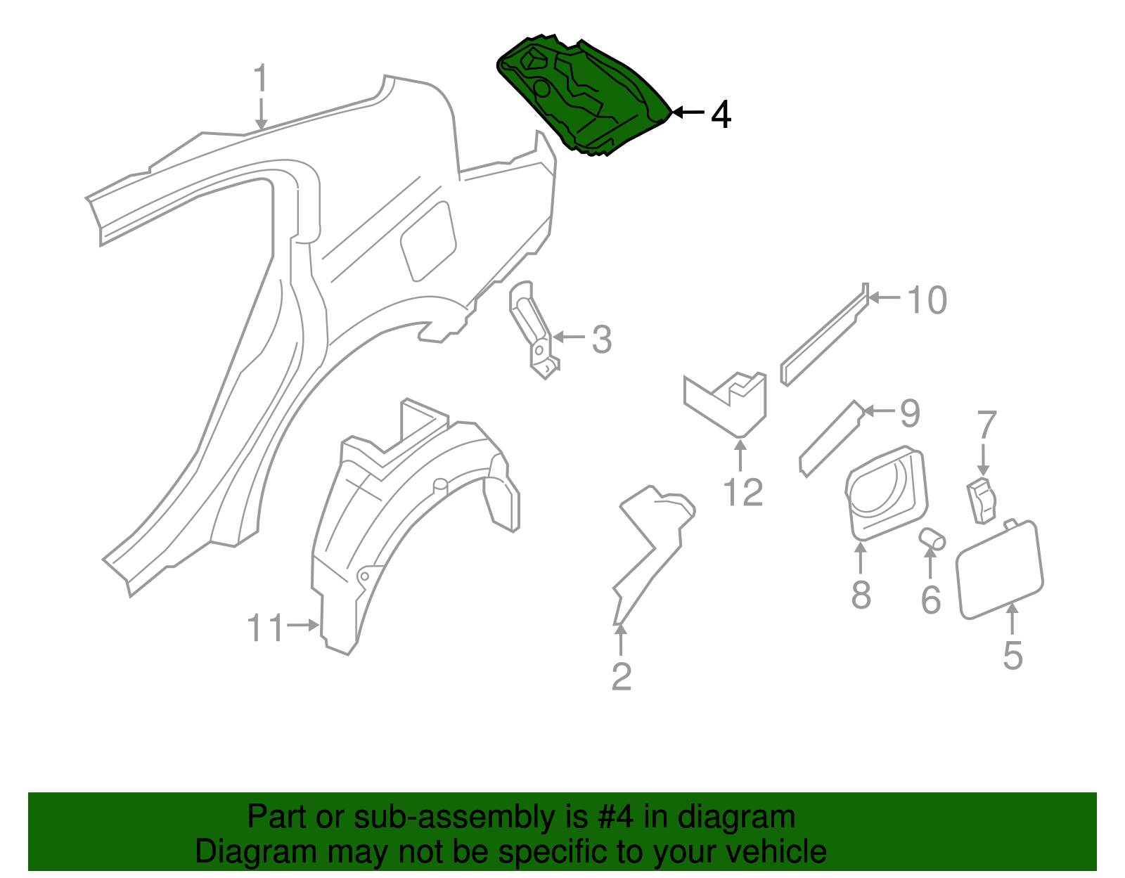 2007-2012 Nissan Altima Tail Lamp Panel 78140-JA030 | Bill Kay Nissan Parts