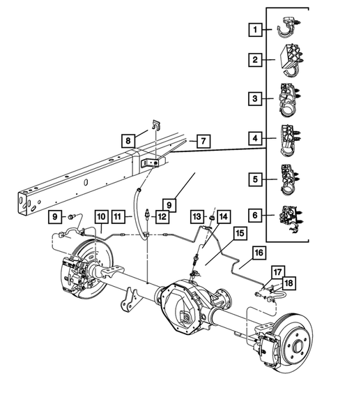 Hydraulic Control Unit, Brake Tubes and Hoses for 2008 Dodge Ram 1500 ...